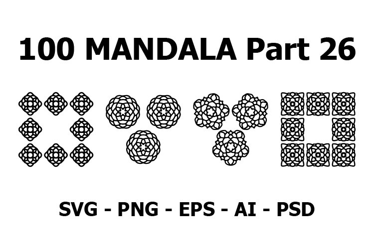 100 mandala collections in line style part 26