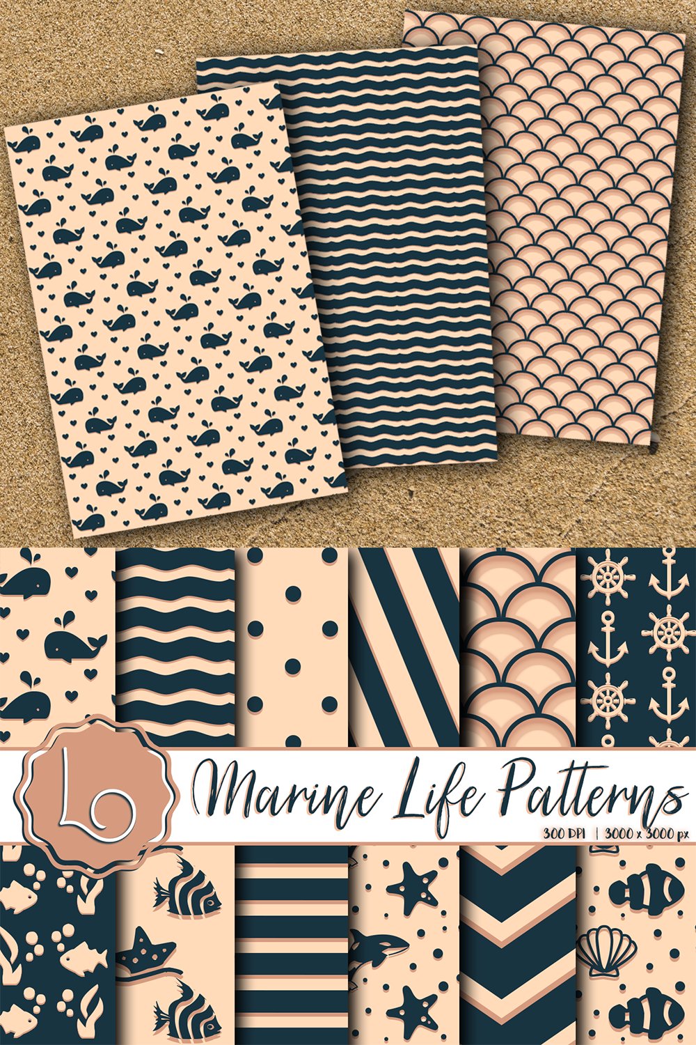 12 Marine Life Sea Patterns