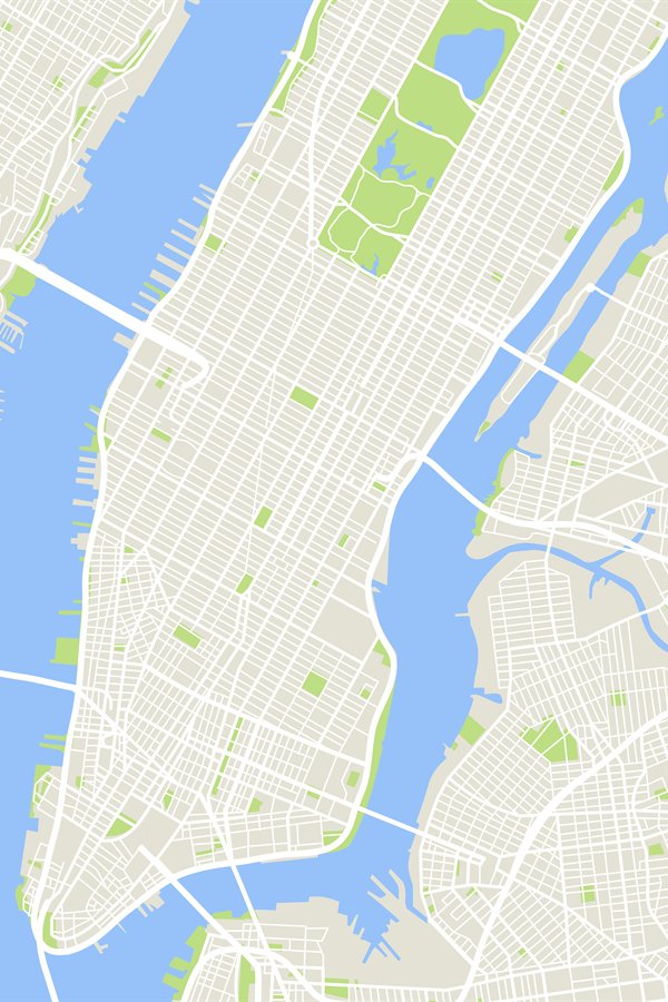 New York and Manhattan urban city vector map