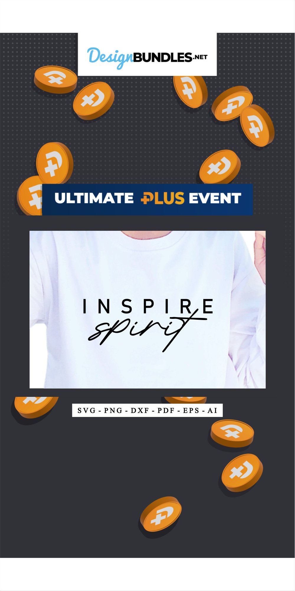 Inspire Spirit SVG, Inspirational Quotes Sublimation PNG