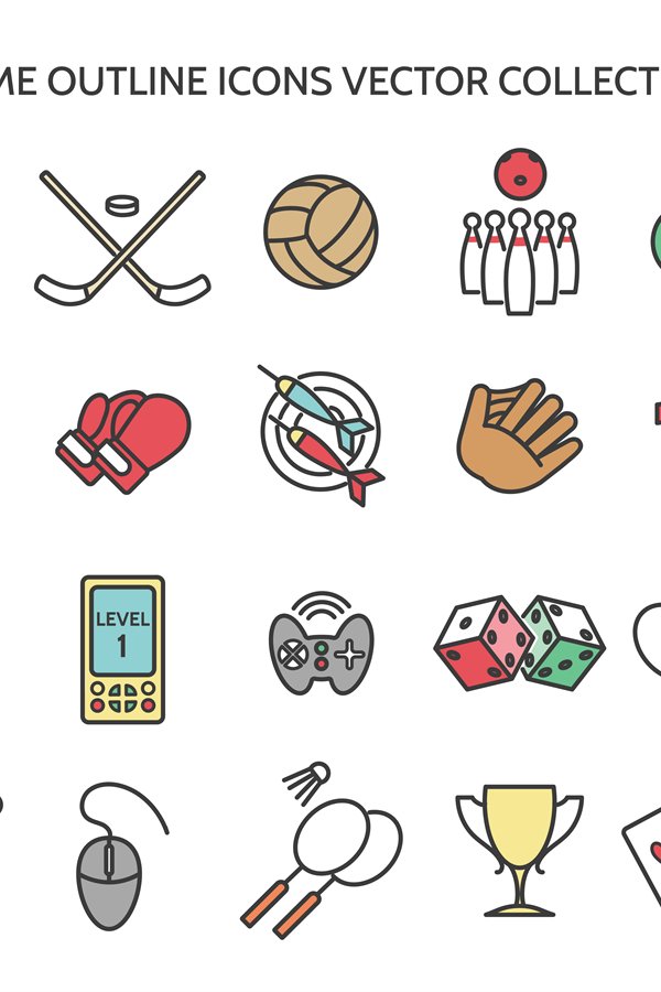 Game outline icons
