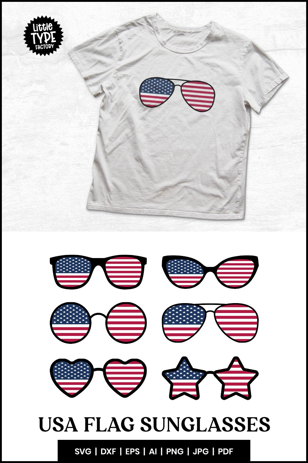 USA FLAG SUNGLASSES SVGs | America Flag Glasses PNGs