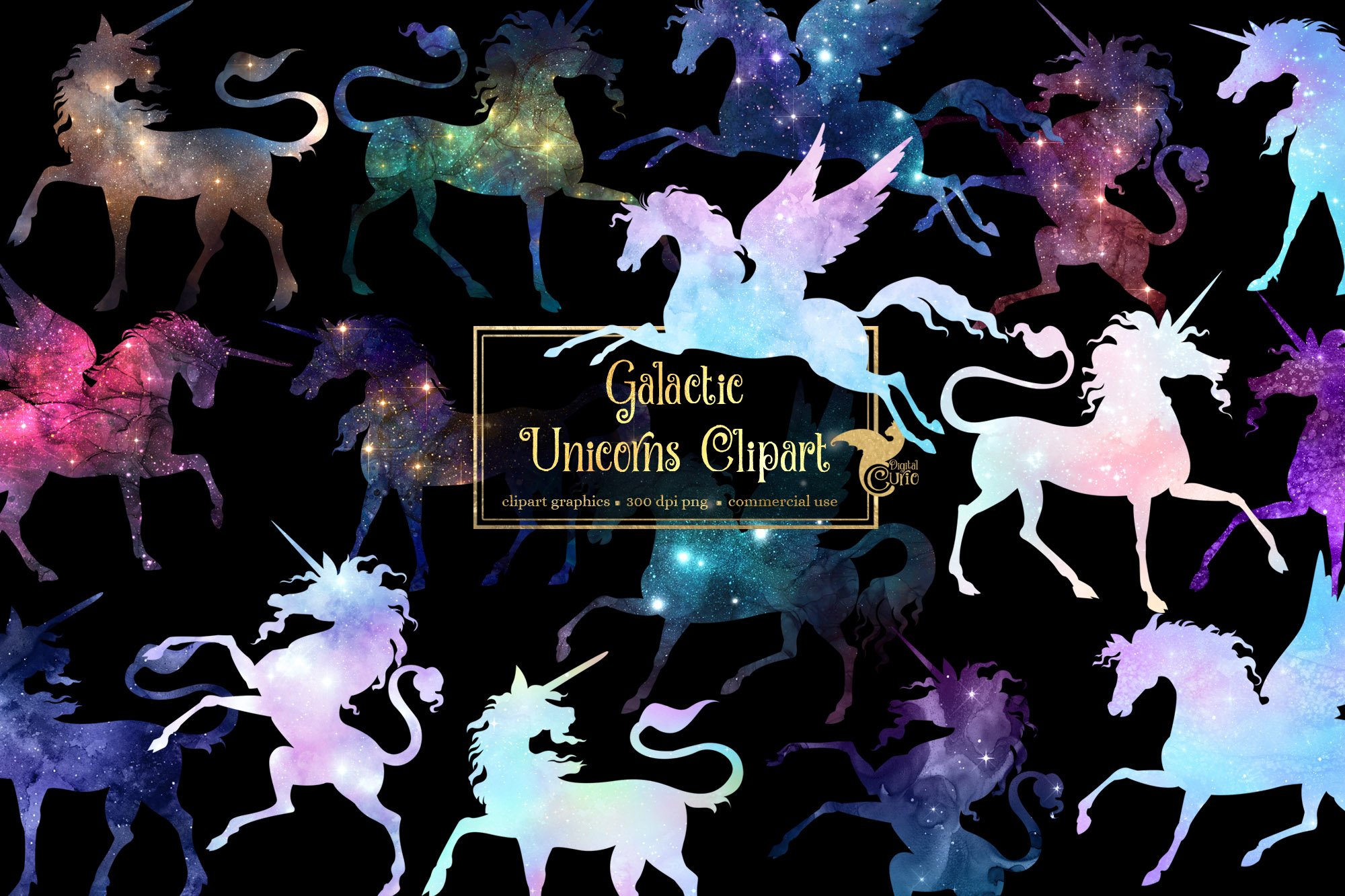 Galactic Unicorns Clipart