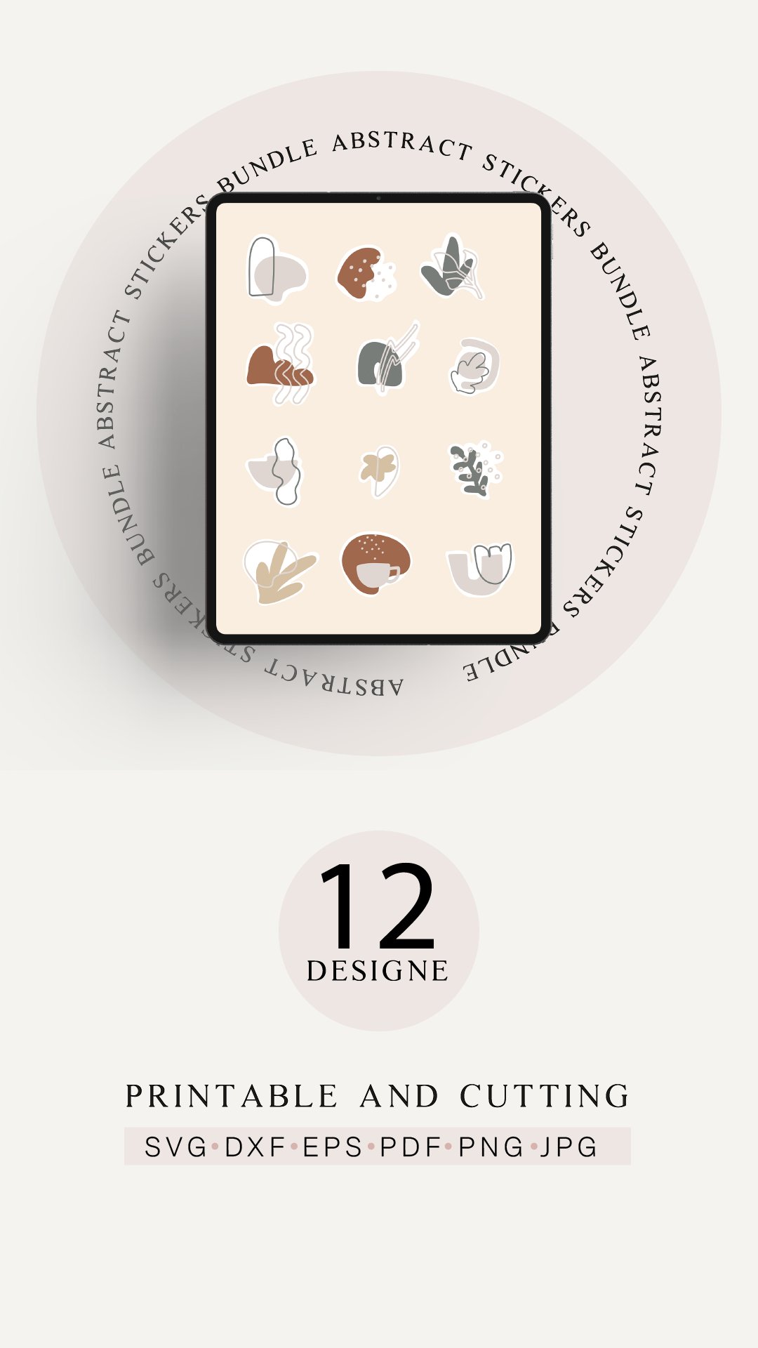 Abstract stickers for planner / SVG / Print and cut