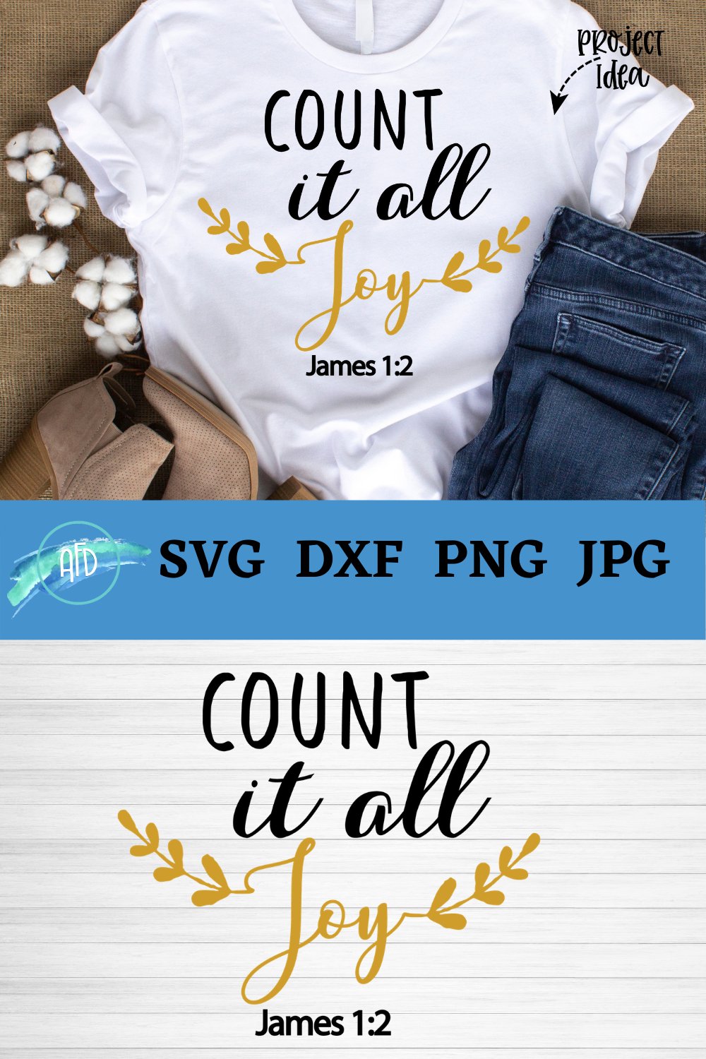 Count it all joy svg, Choose Joy svg, Christian quote svg