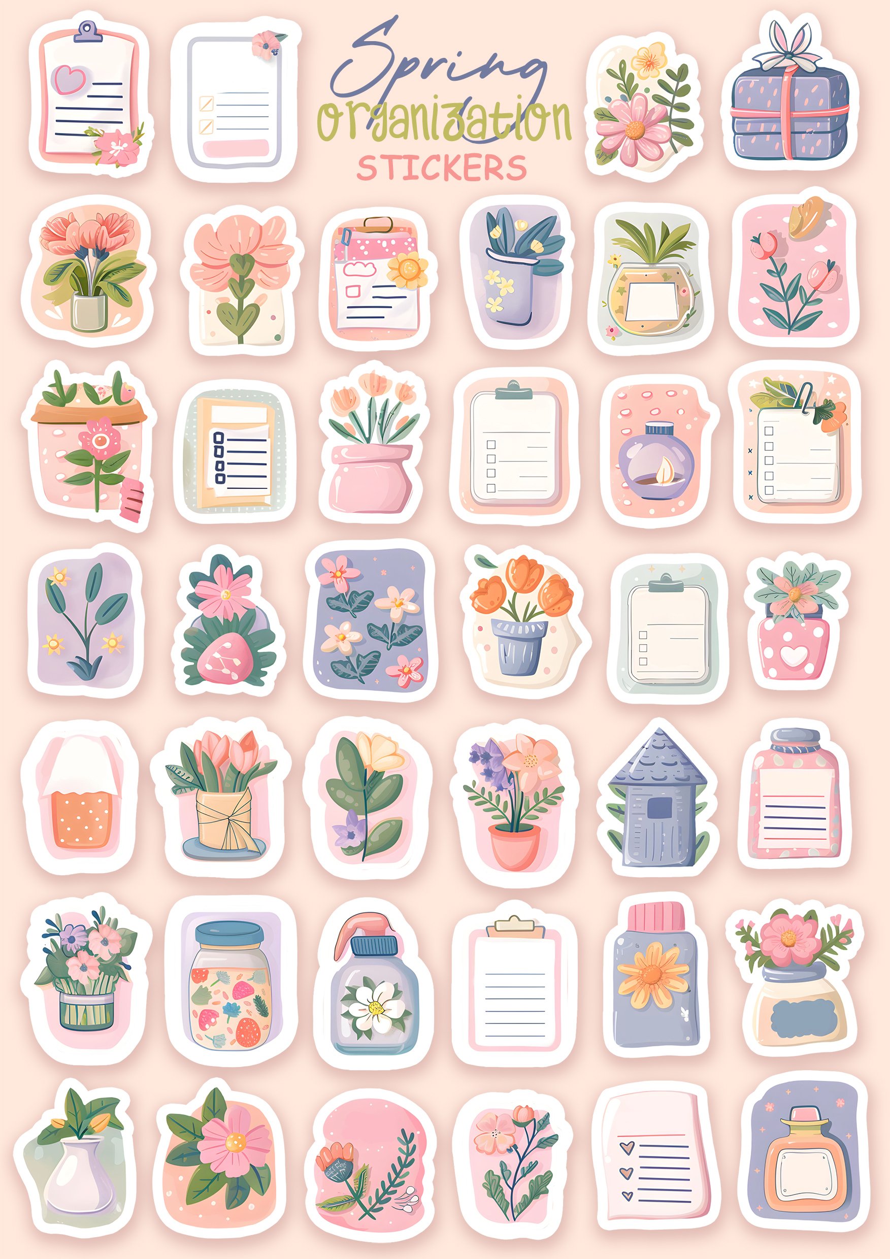 spring cleaning Stickers |Png/Jpeg