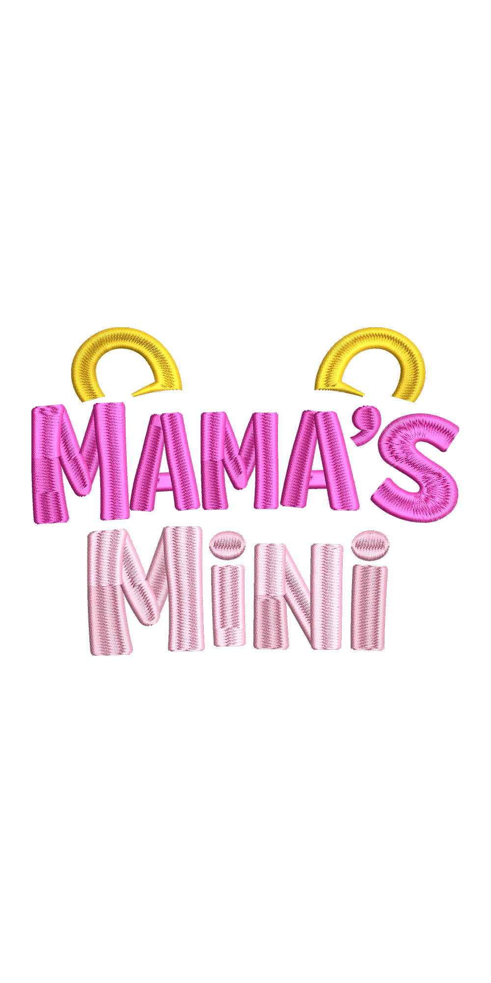 Mama's Mini Baby Quote Embroidery Design
