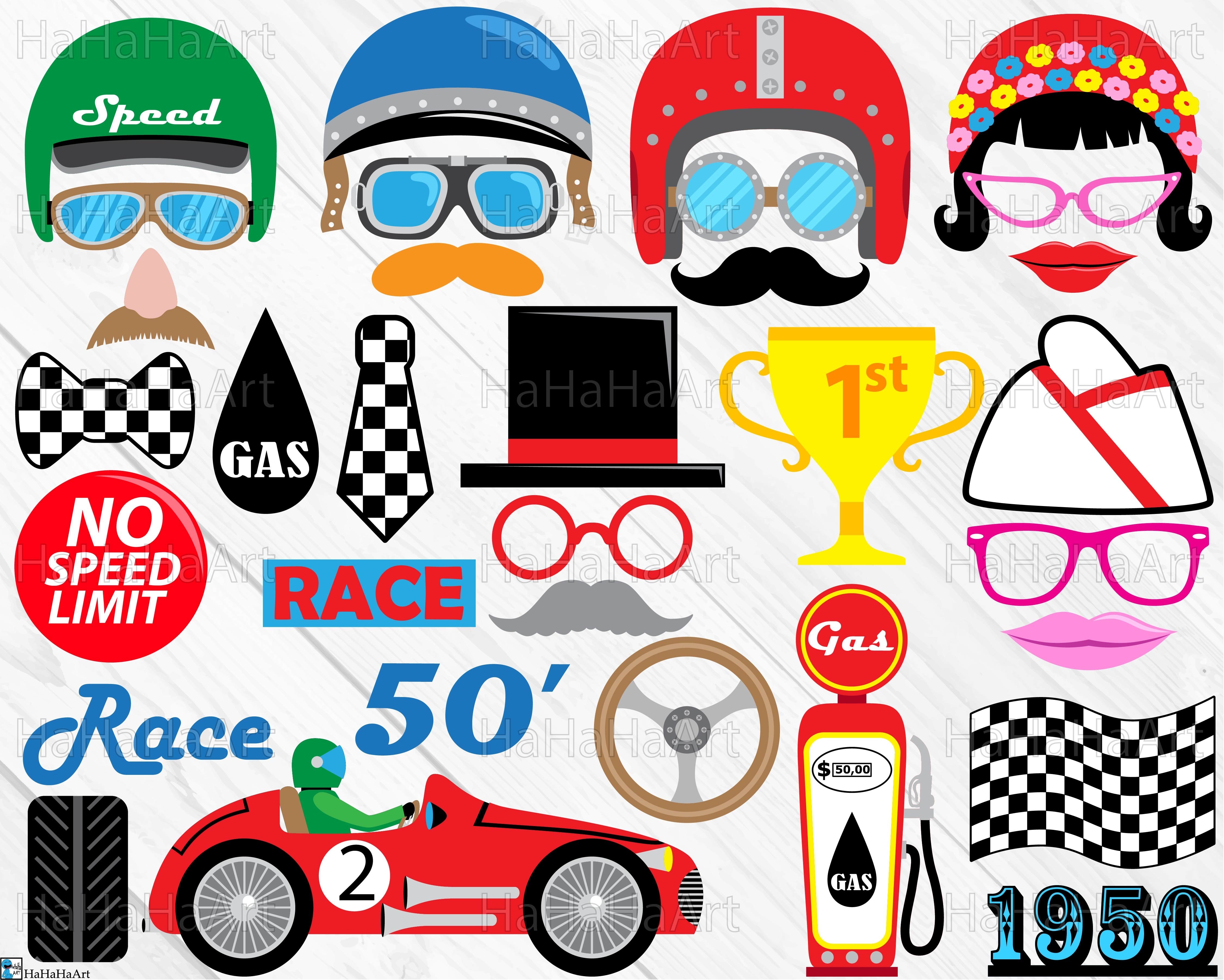 Race Car - Clip art / Cutting Files 1566c