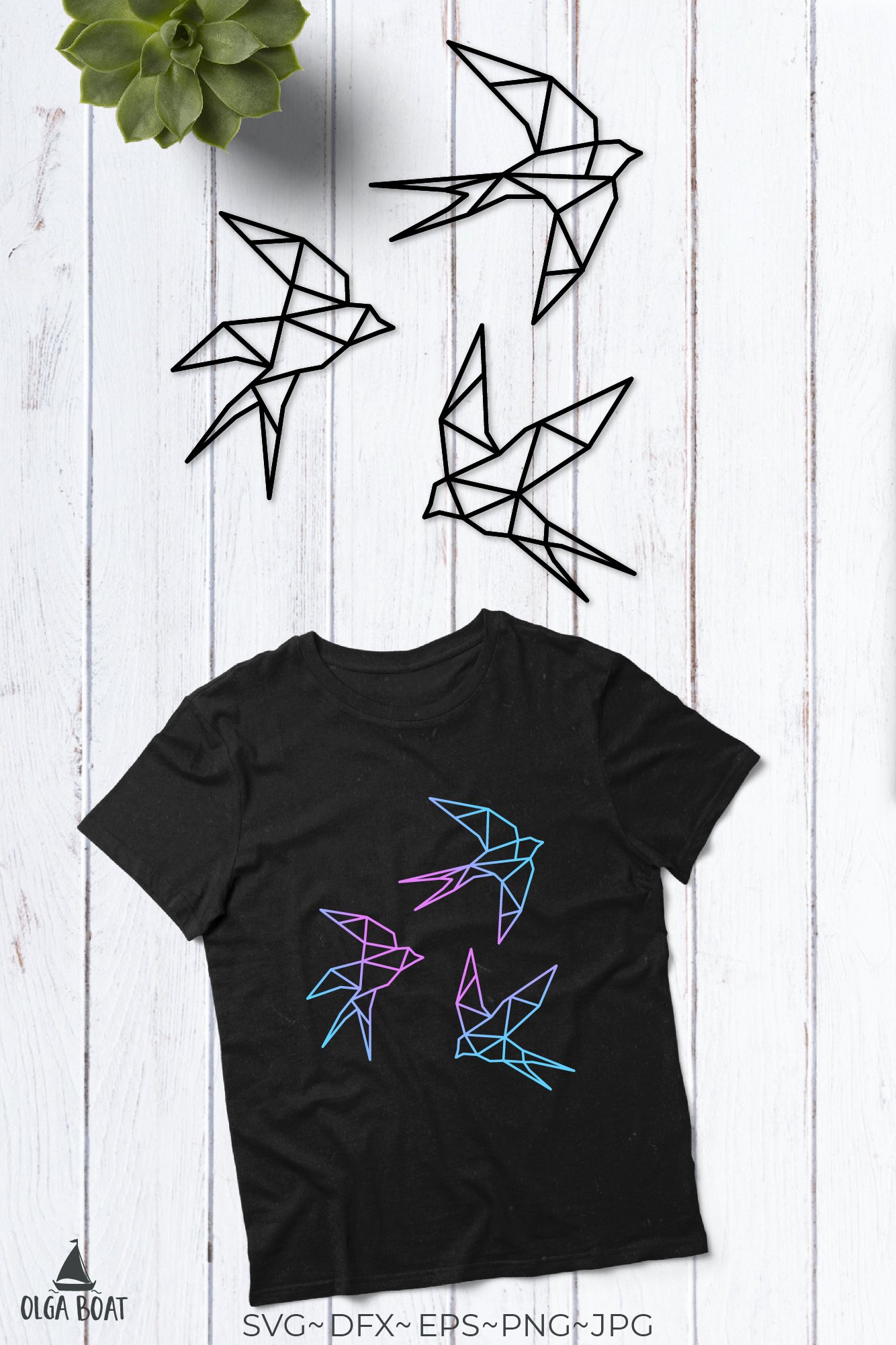 Flying bird silhouettes Swallows Martlet Bird outline