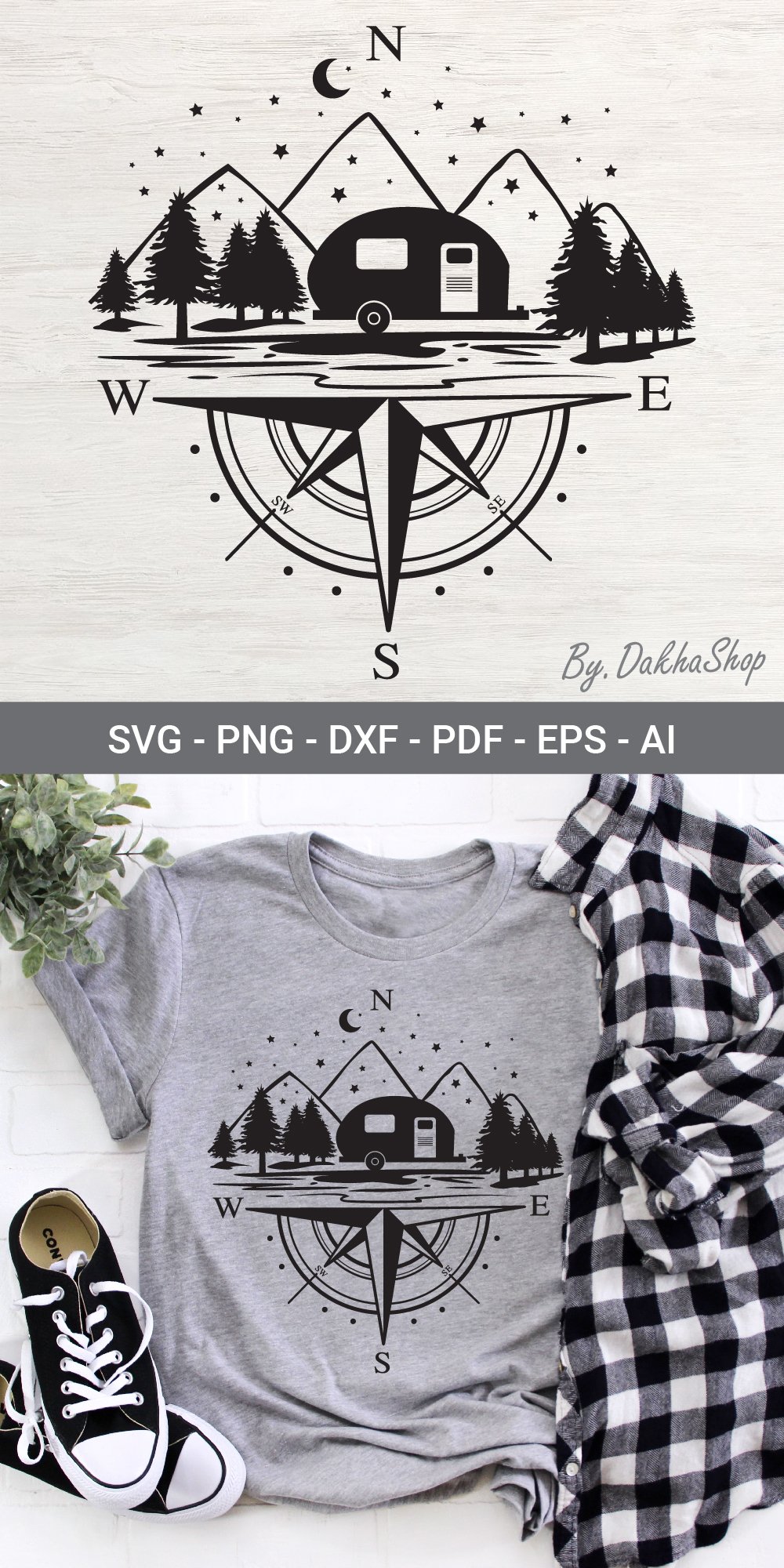 Camping Compass Svg, Camping Svg, Camping Shirt Svg.