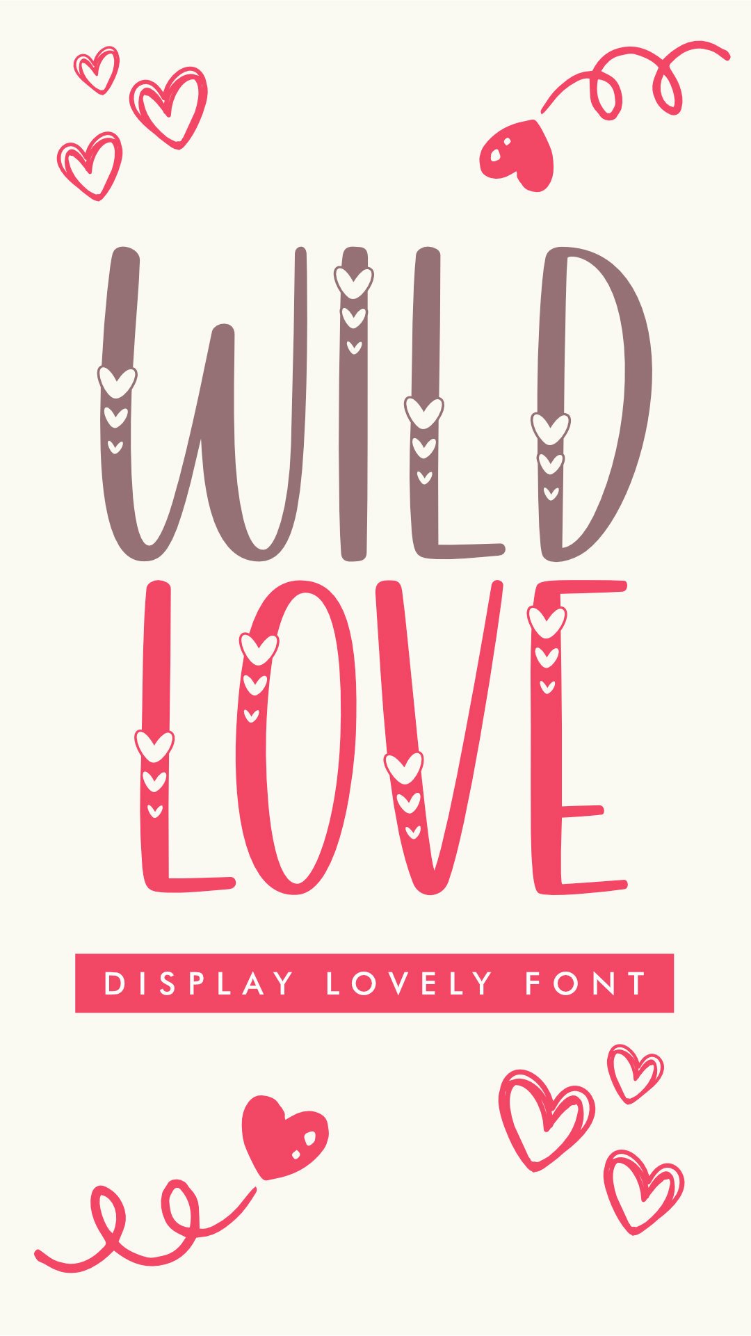 Wild Love - Lovely Girly - Valentine Font