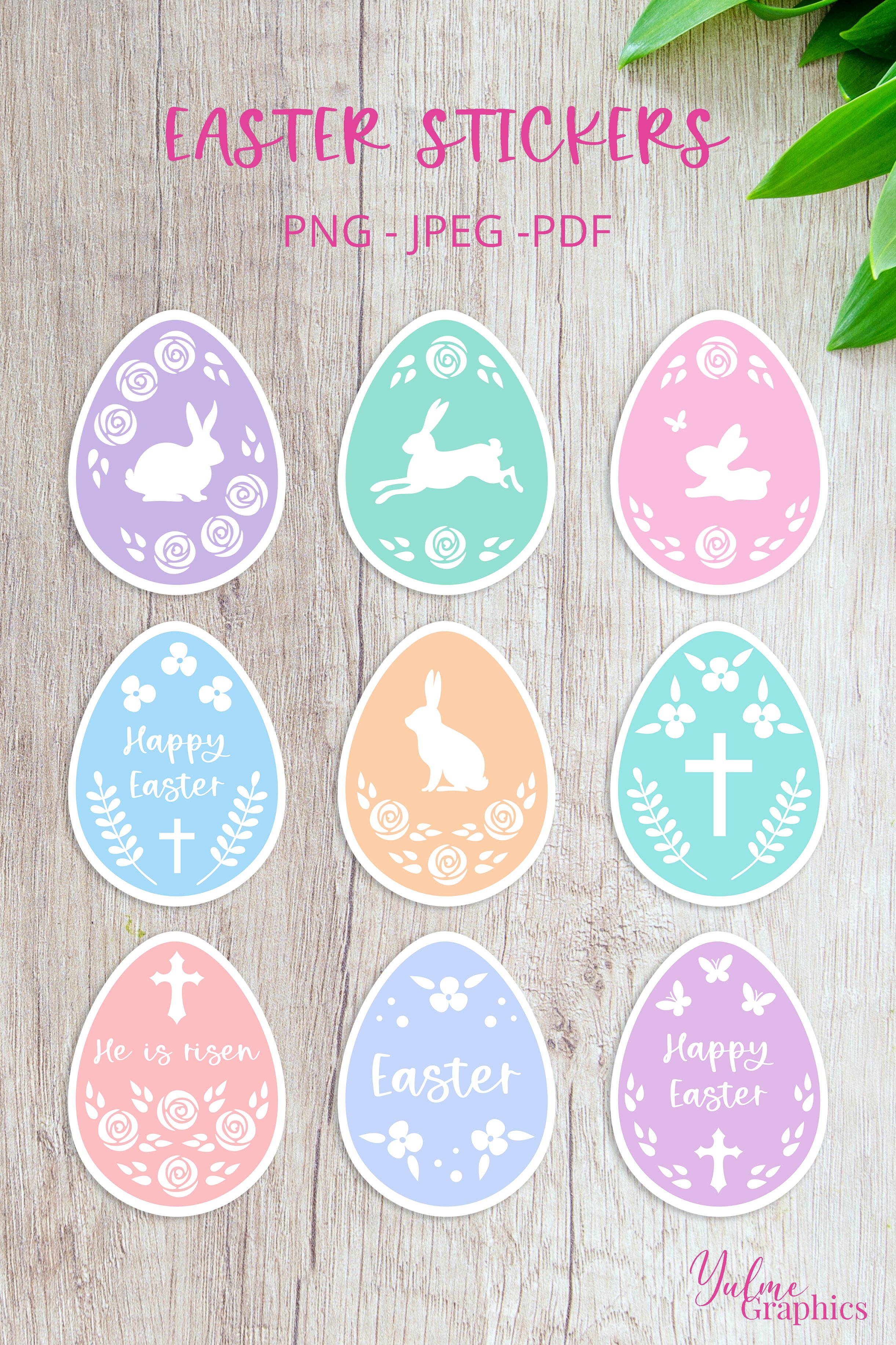 Easter Egg Sticker Set.