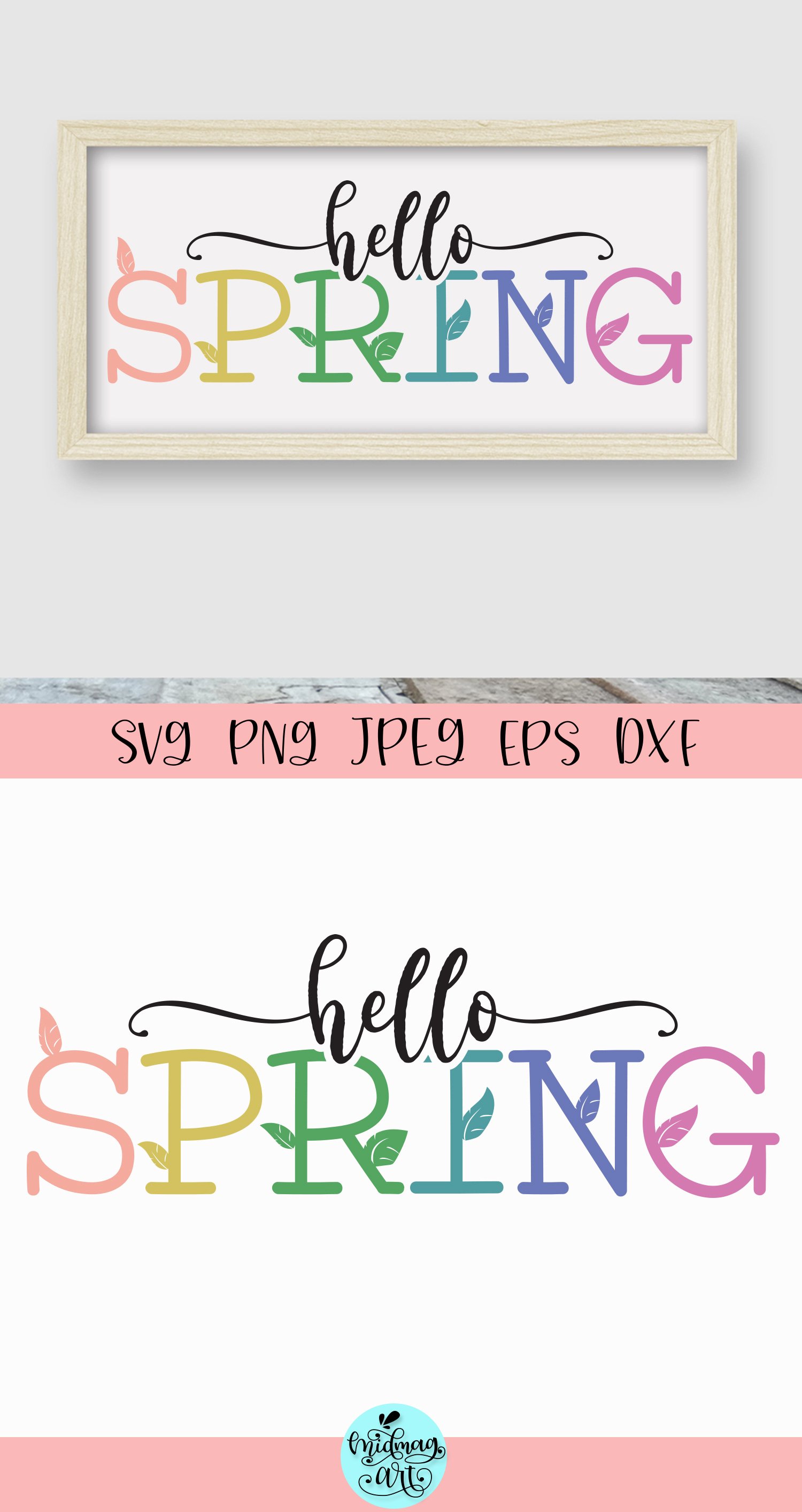 Hello spring wood sign svg, spring sign svg (1233005)