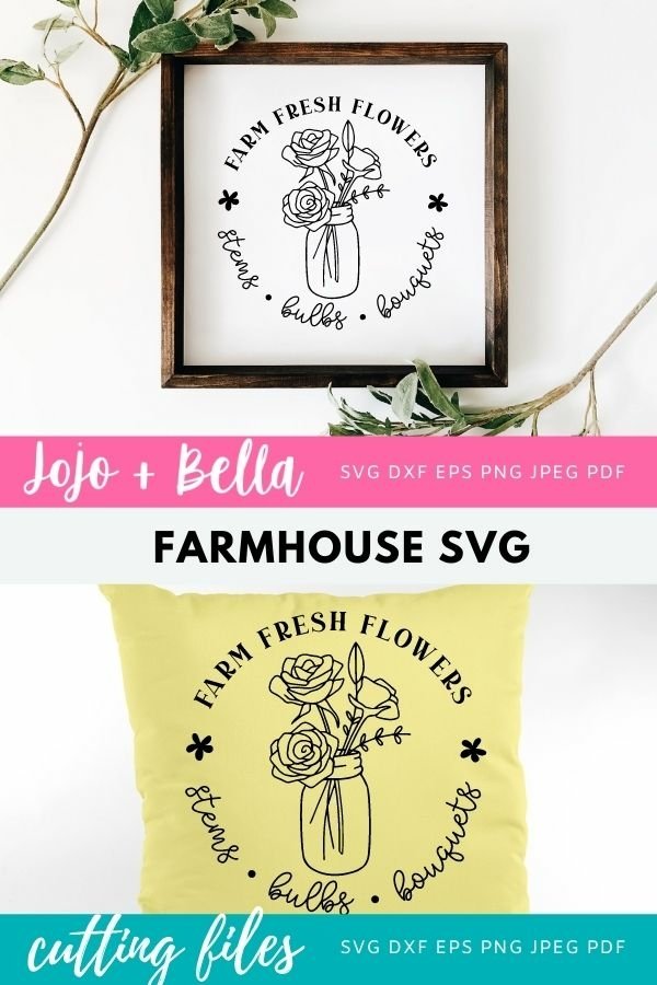 Farm Fresh Flowers Svg | Farmhouse SVG