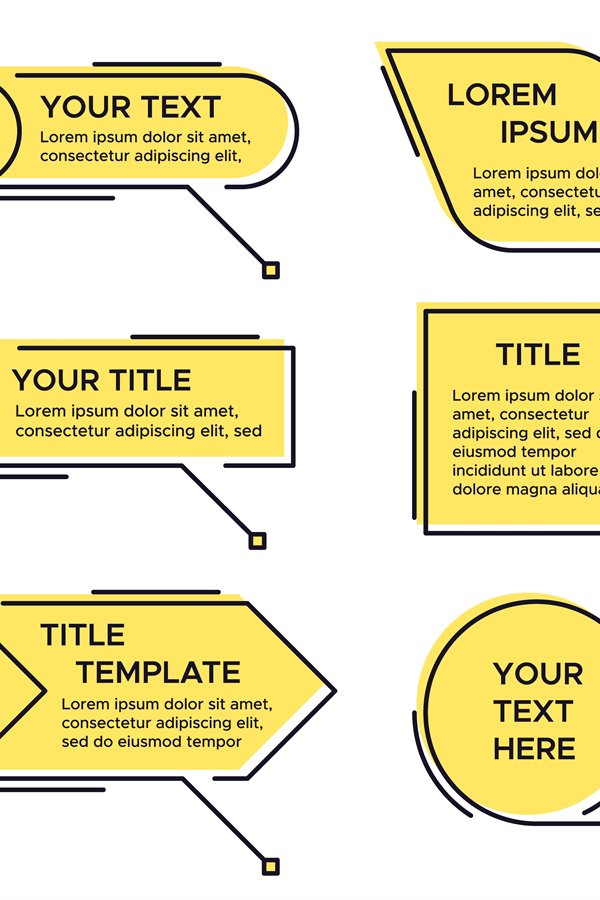 Callout title. Call text graphic, modern infographic layout
