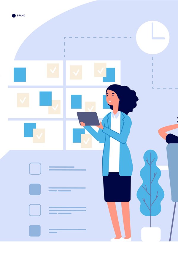 Effective time management. Business planning, office teamwor