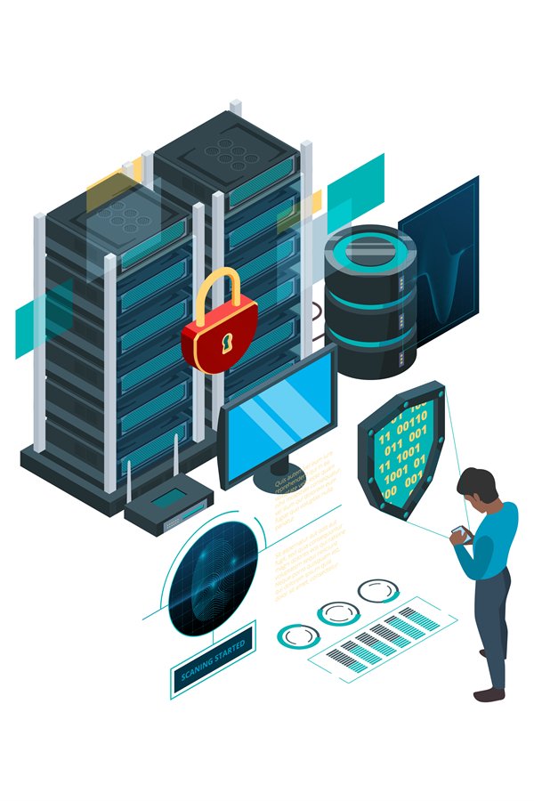 Data protection concept. Cyber security self identity protoc