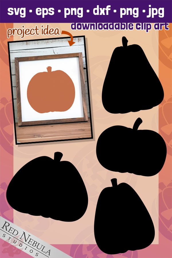 Pumpkin Silhouettes | Halloween SVG Clip Art, Autumn Theme