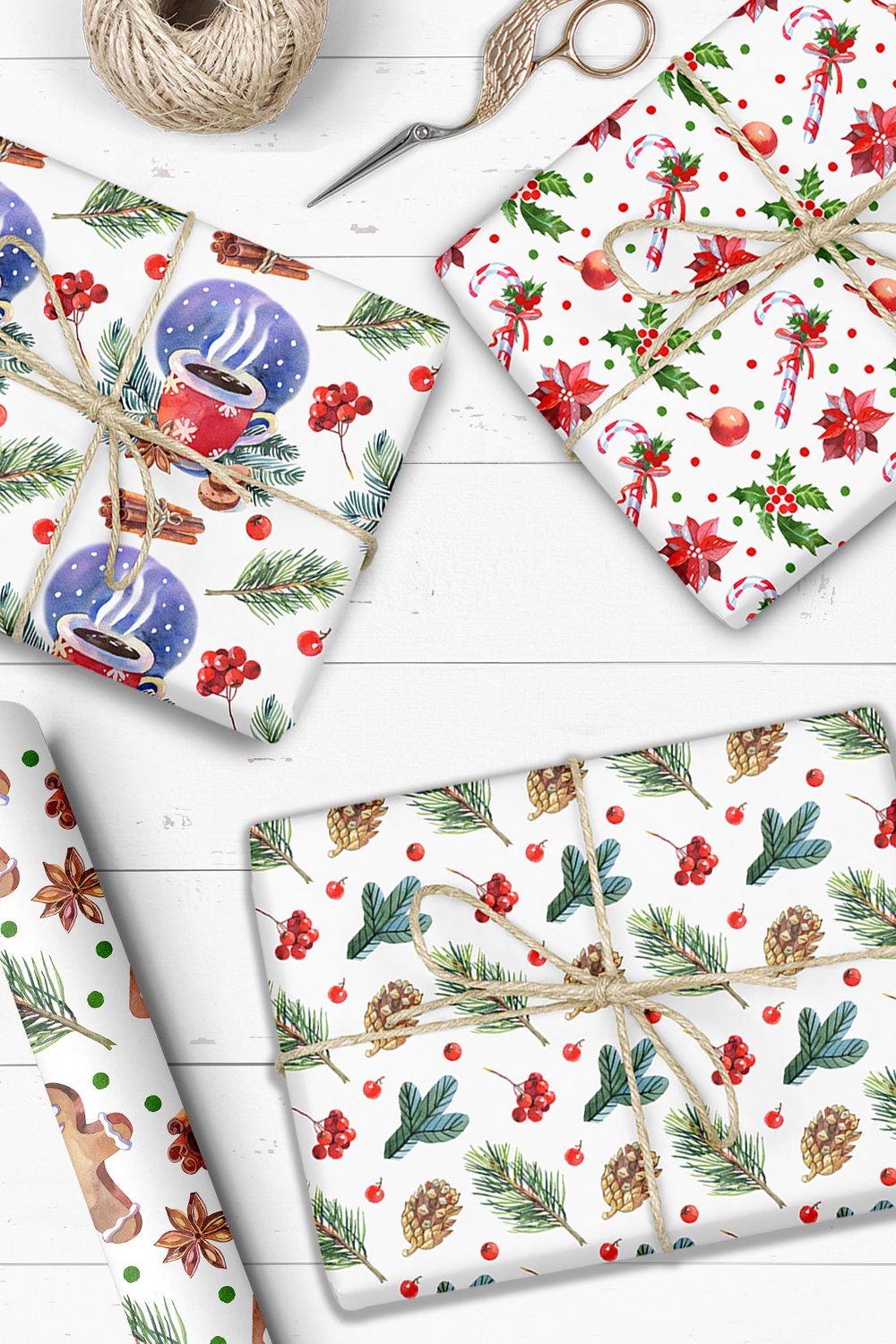 Christmas seamless pattern set