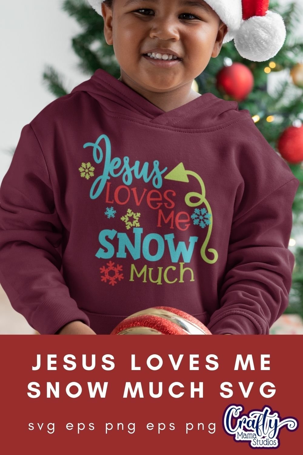Jesus Loves Me Snow Much Christian Christmas Svg Design