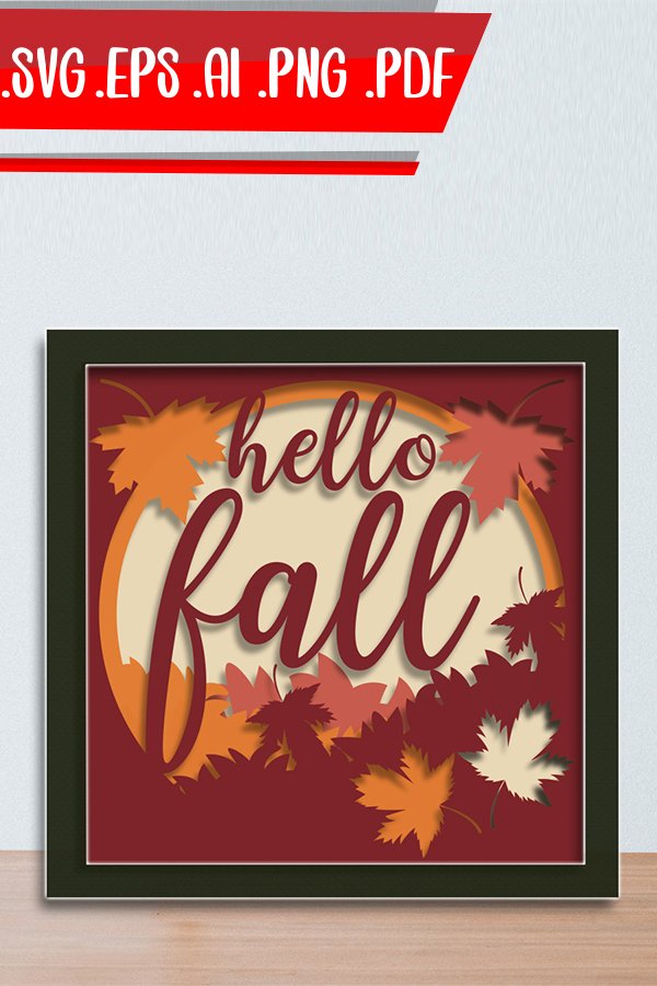 Hello Fall Layered Papercut (1622641)