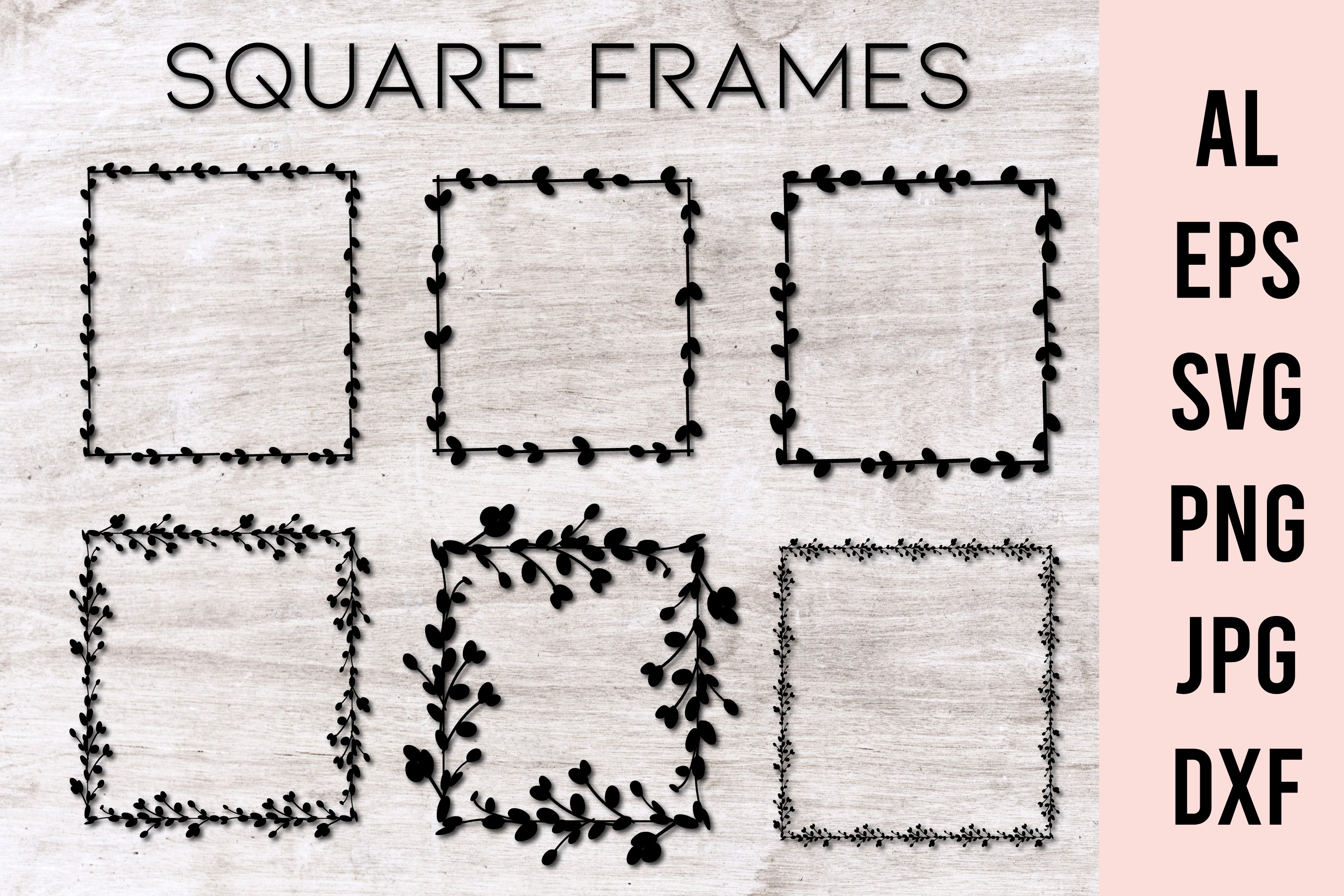 Square frame SVG | Floral frame SVG | Monogram (1270958)