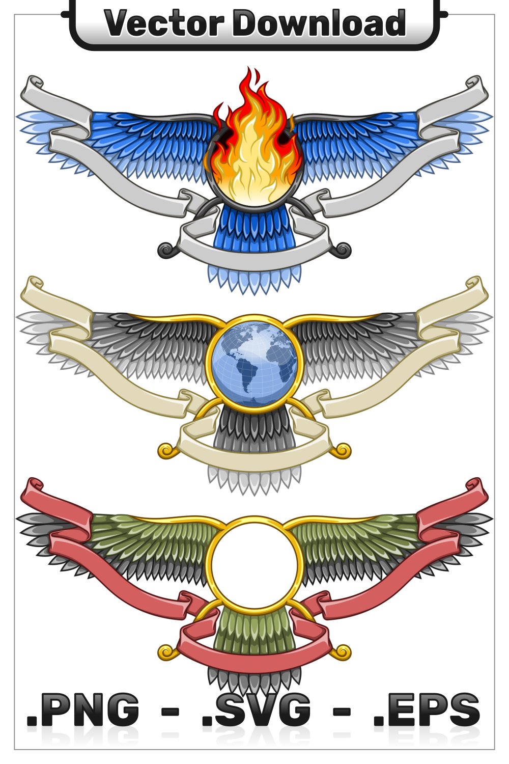 Zoroastrian Winged Sun Disk With Ribbon
