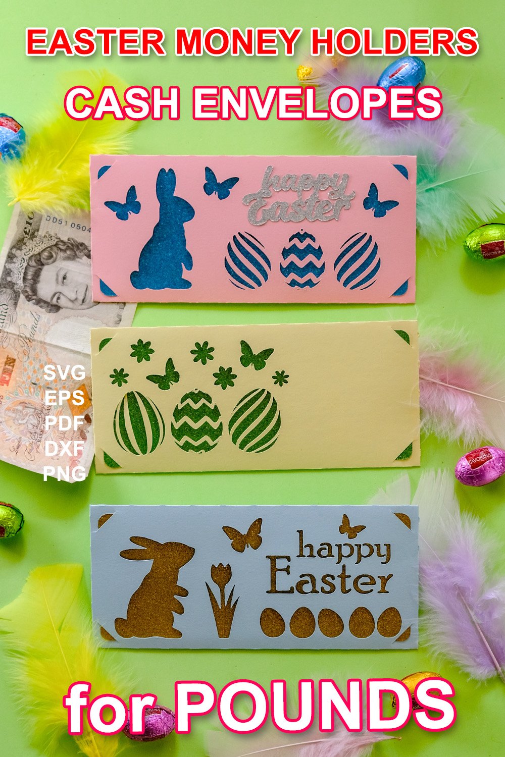 Easter Money Card| POUND STERLING Holder Svg| Cash Envelope