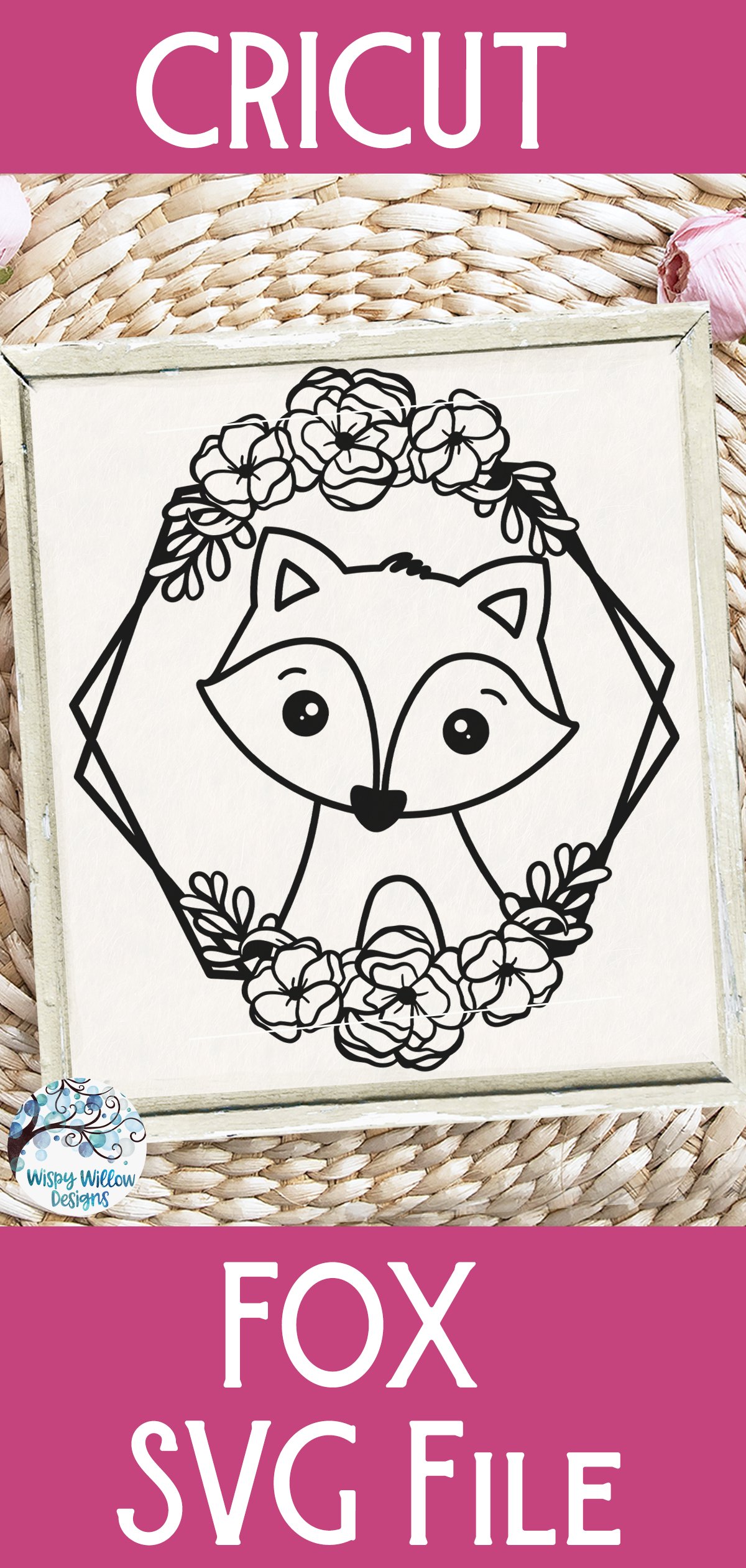 Fox with Flowers SVG (1320105)