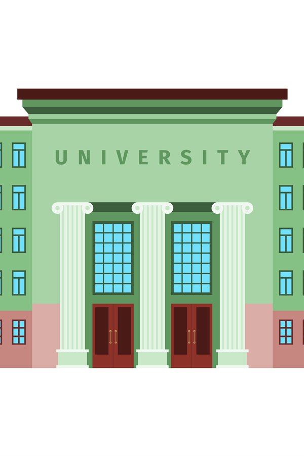 University green color building icon