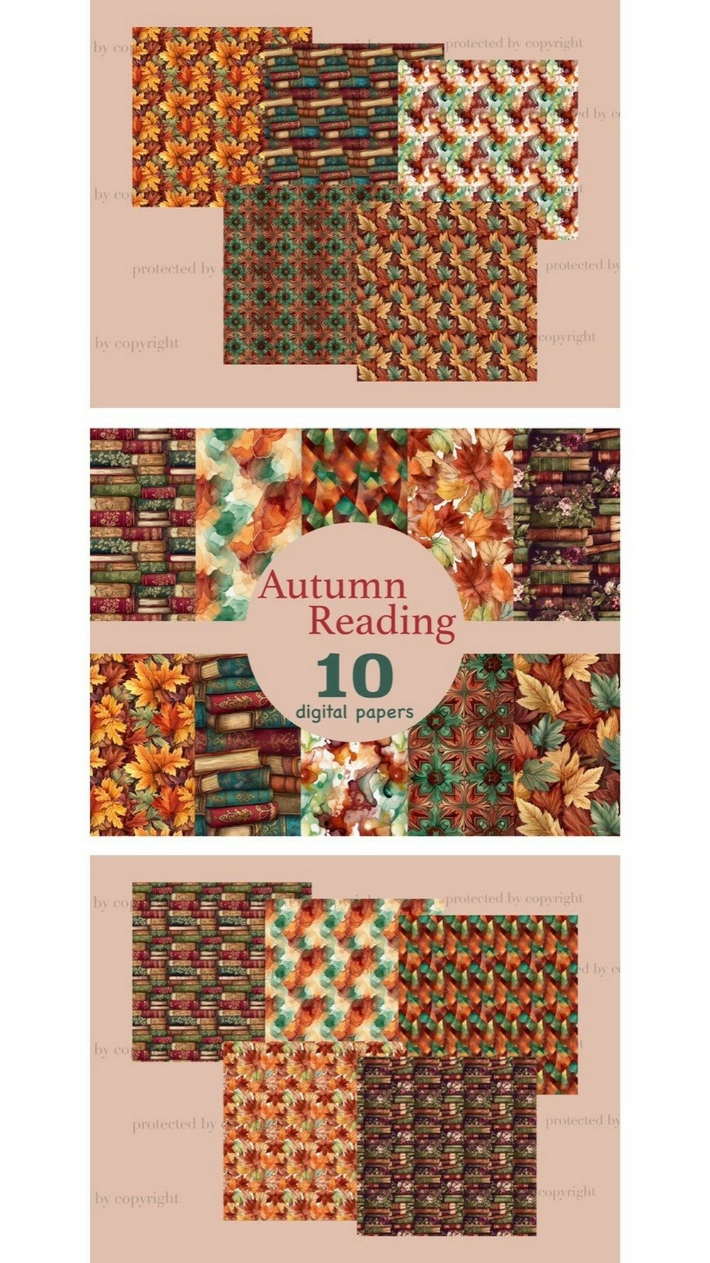 Autumn Pattern Bundle | Reading Digital Paper