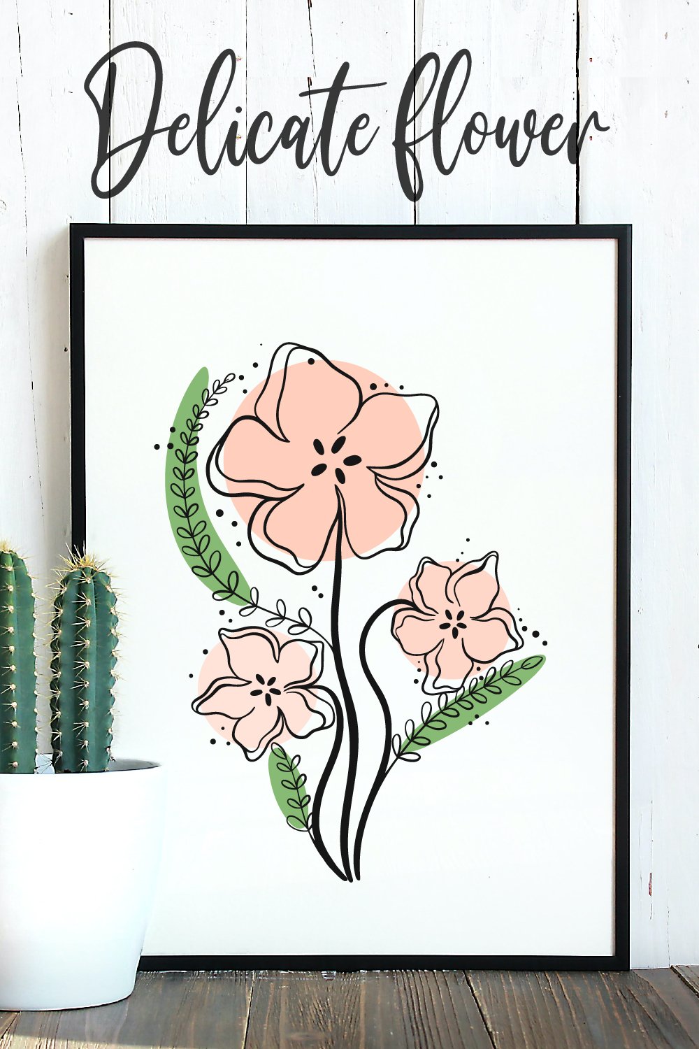 Floral decoration svg. Delicate flower clipart