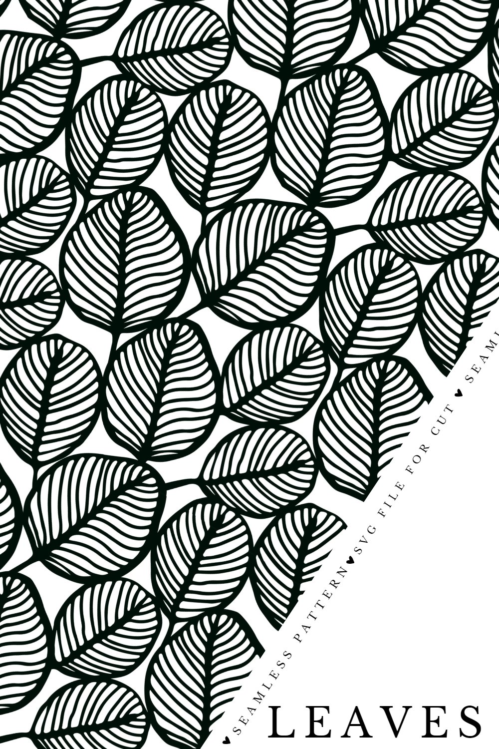 Floral Leaves Seamless Pattern for Cut