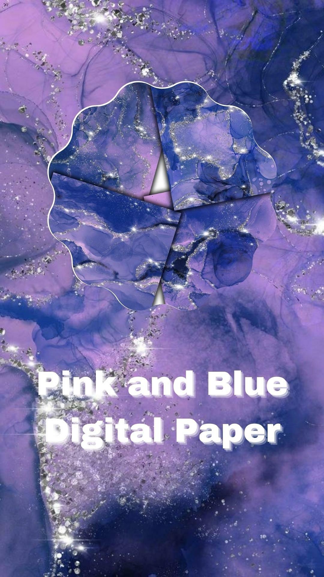 Pink and Blue Digital Paper