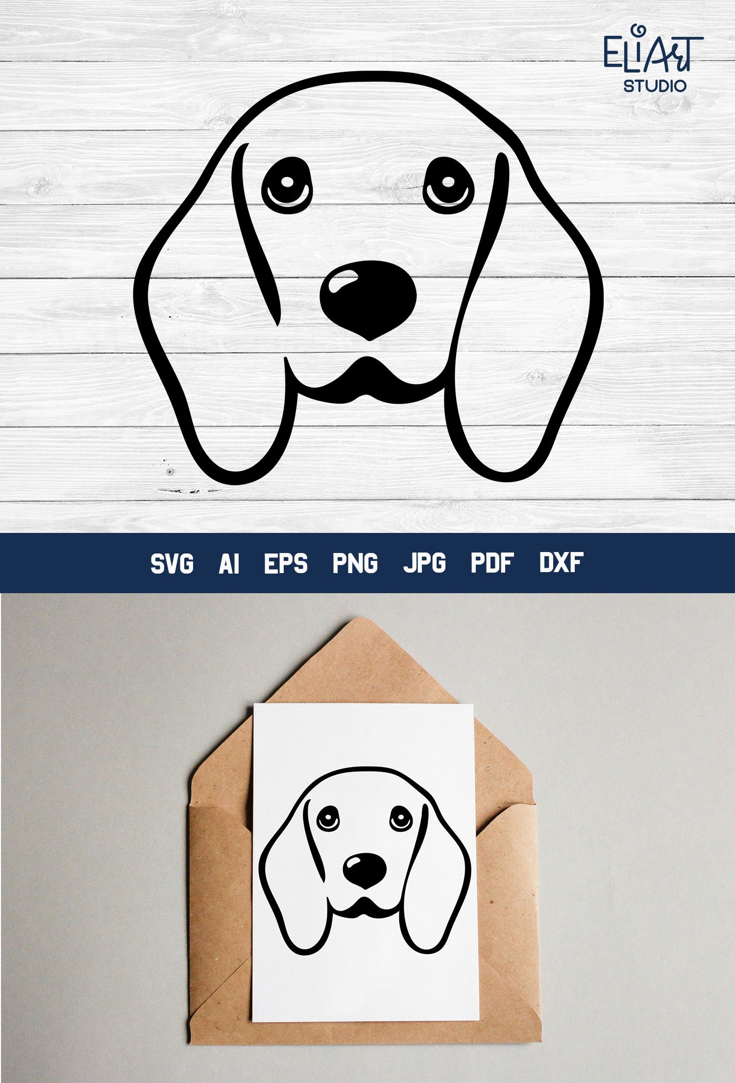 Cocker Spaniel SVG | Dog Face SVG T-shirt Design