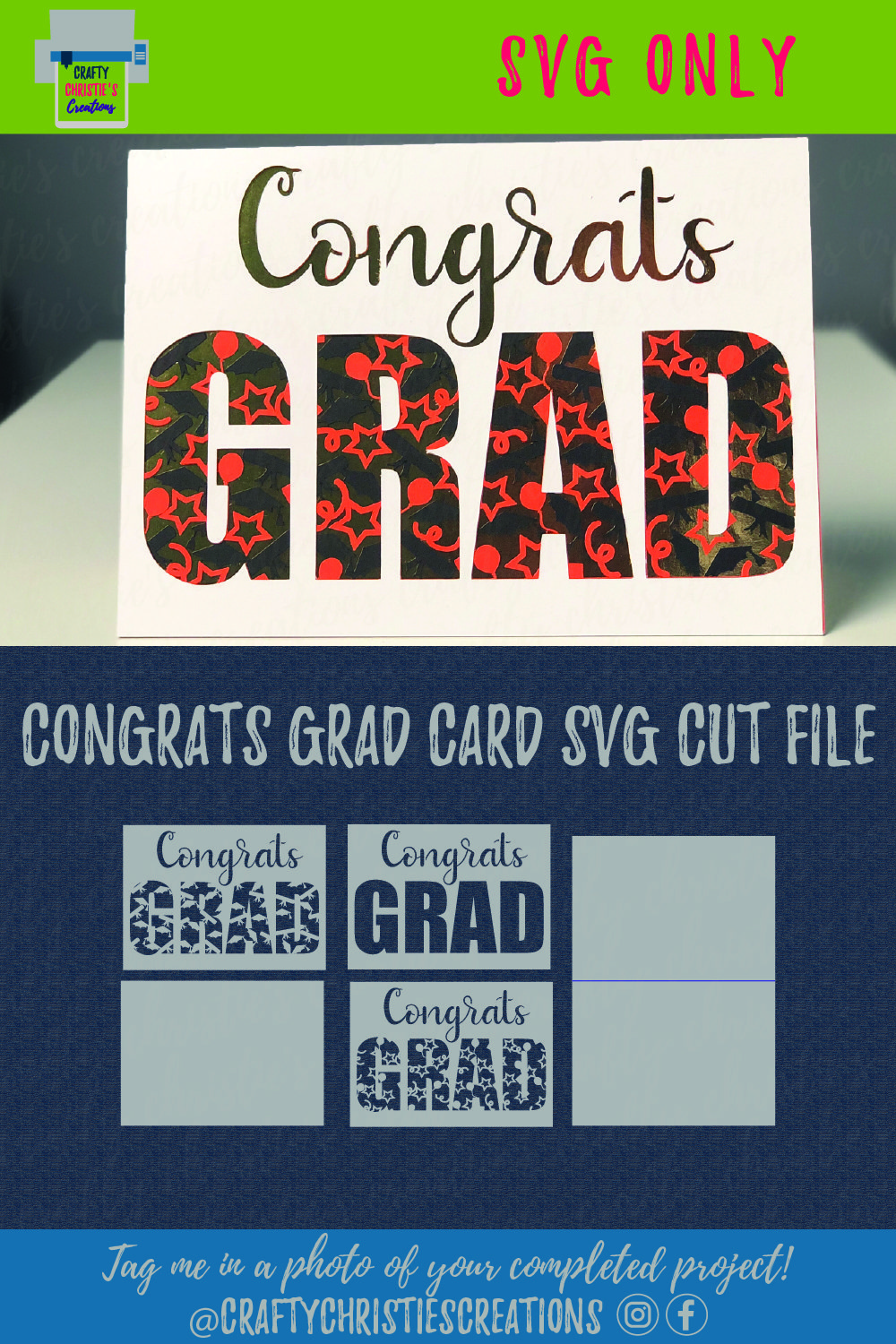 Congrats Grad Card SVG