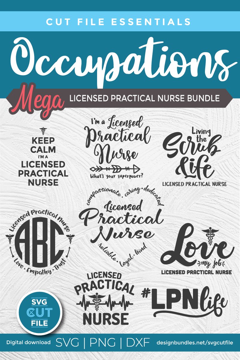 LPN svg bundle - 8 licensed practical nurse svg (583716)