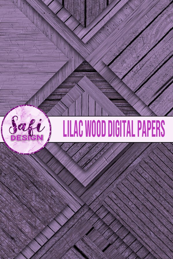 Lilac Rustic Wood Digital Paper Backgrounds