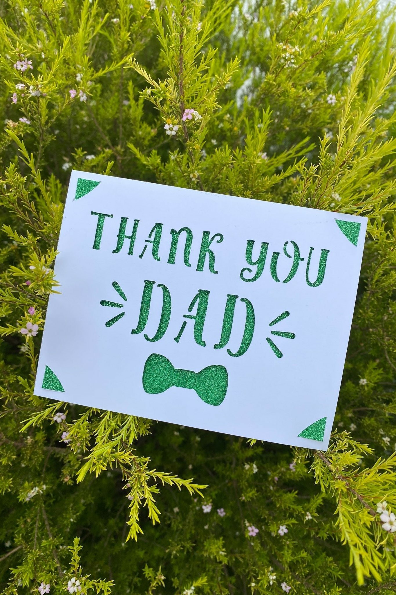 Thank You Dad, Happy Father's Day greeting cut card, Cricut