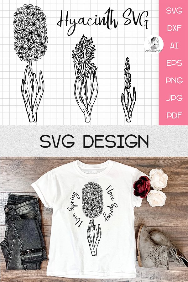 Hyacinth SVG, Flowers SVG Cut File, Spring SVG