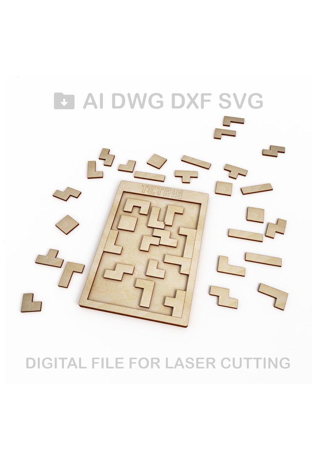 Wooden tetris game vector for CNC svg vector file (2037761)