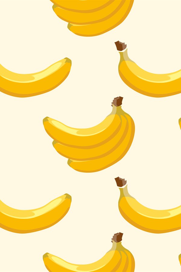 Yellow vector banana seamless background (790818)