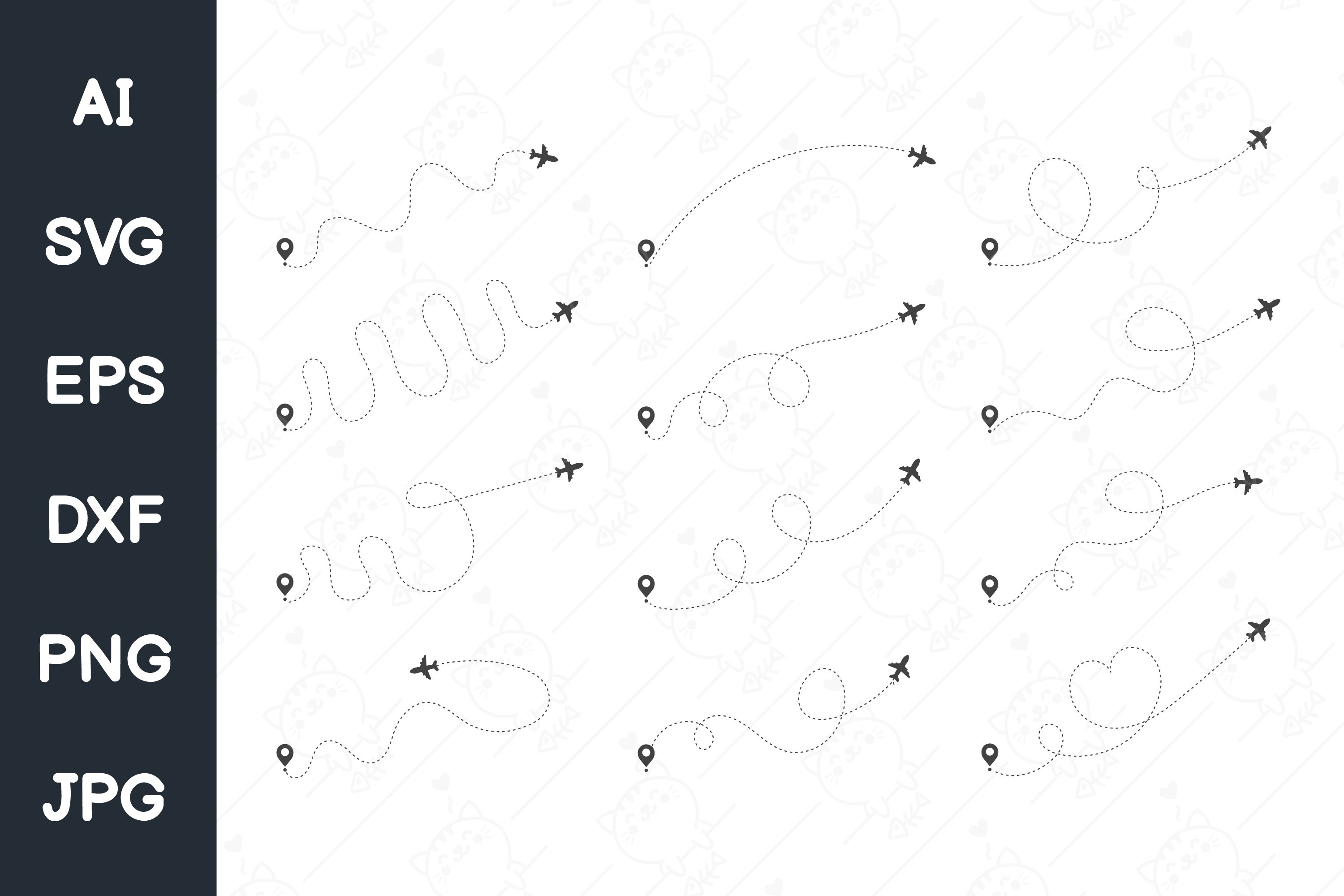 Airplane routes. Travel vector icon. svg file for (1194826)