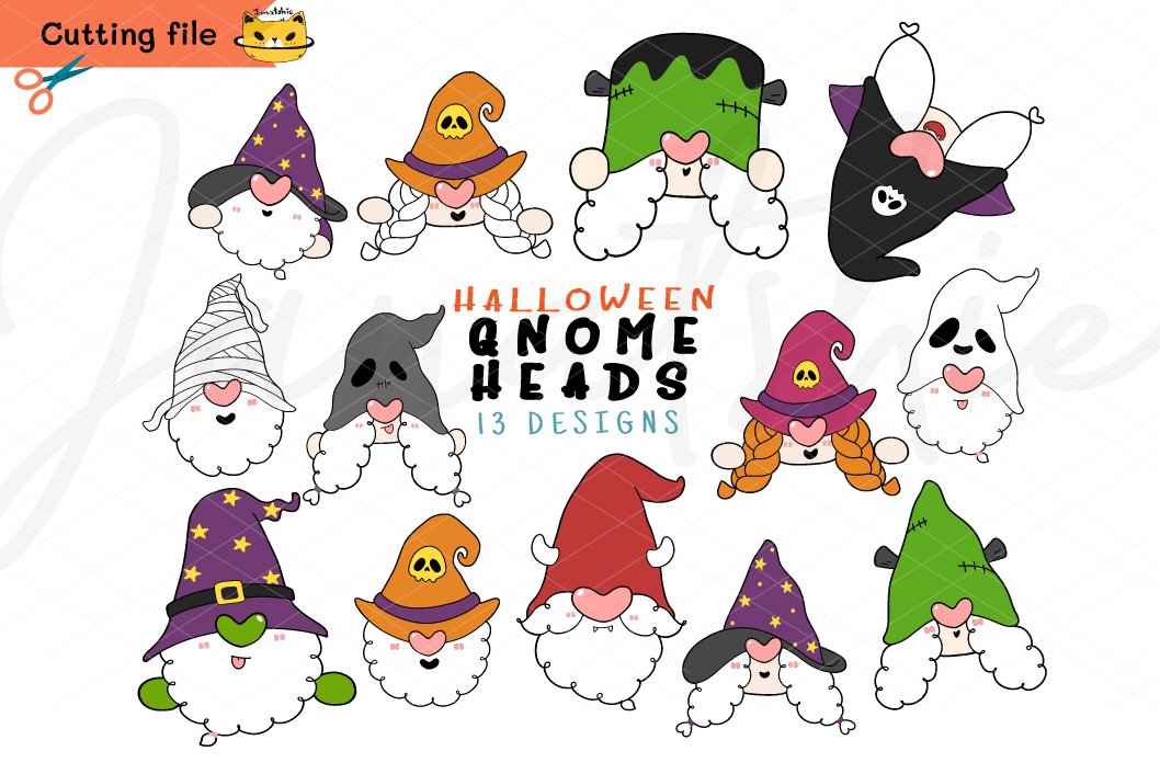 14 Gnome Halloween SVG, Halloween Clipart, Halloween svg