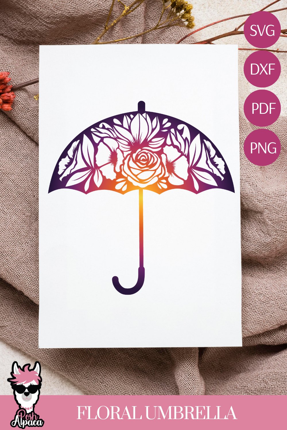 Floral umbrella design