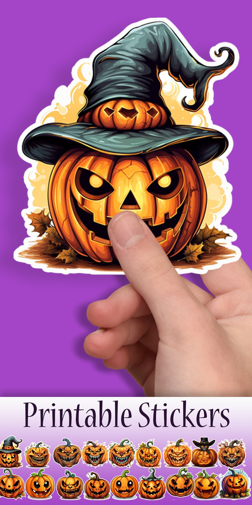 Cute Halloween Stickers Printable - Jack O Lantern PNG