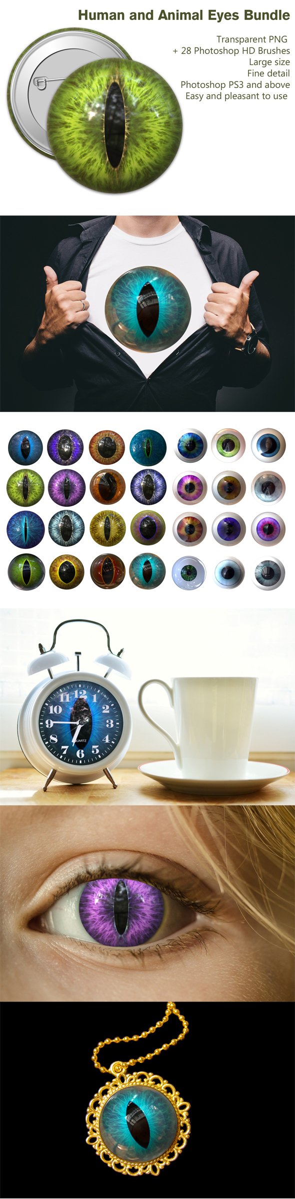 Human and Animal Eyes Bundle - PNG and 28 (1447871)