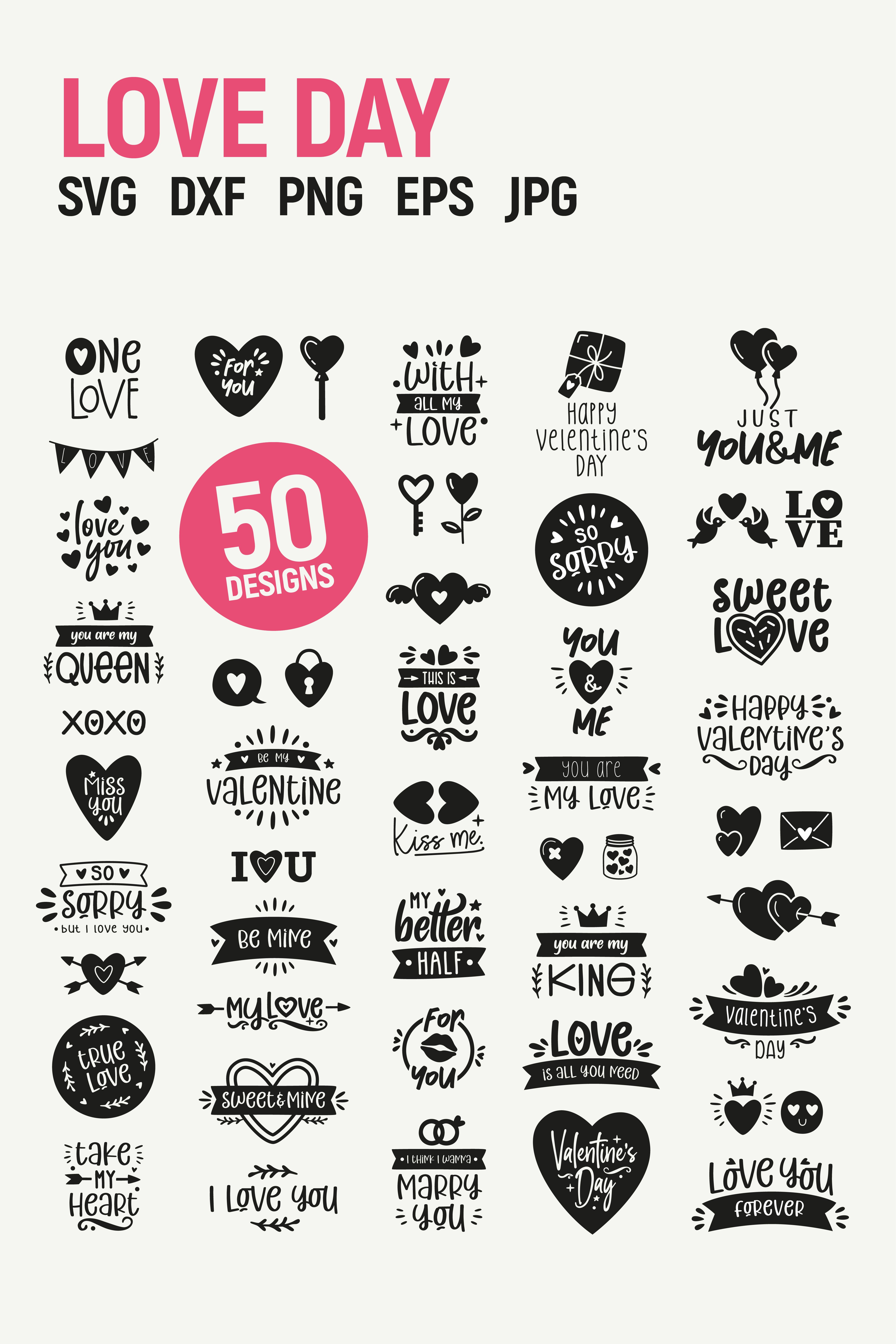 Love Day, Valentine's Day Bundle. Stickers
