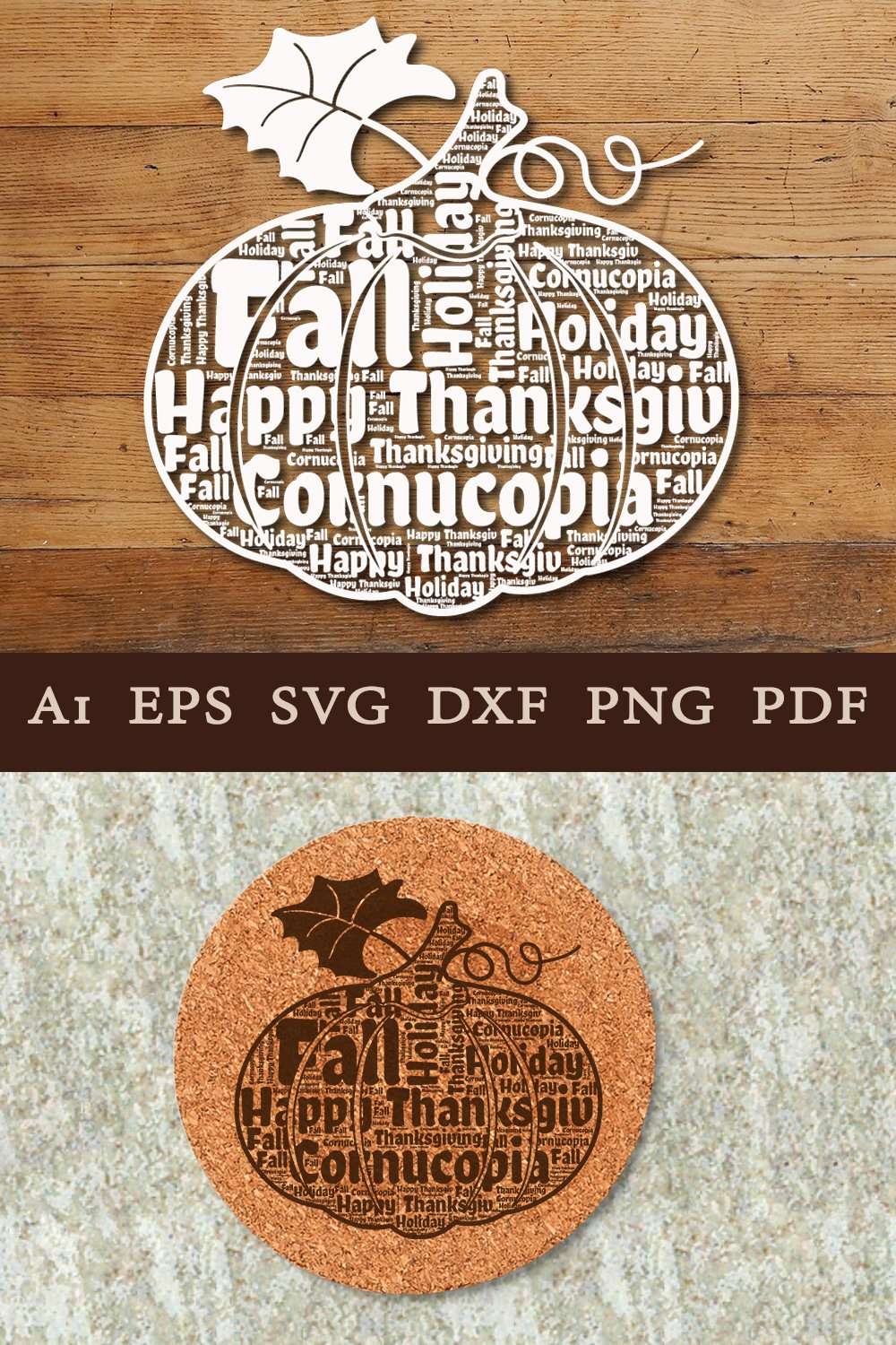 Pumpkin Word Cloud Craft. Thanksgiving Day. SVG