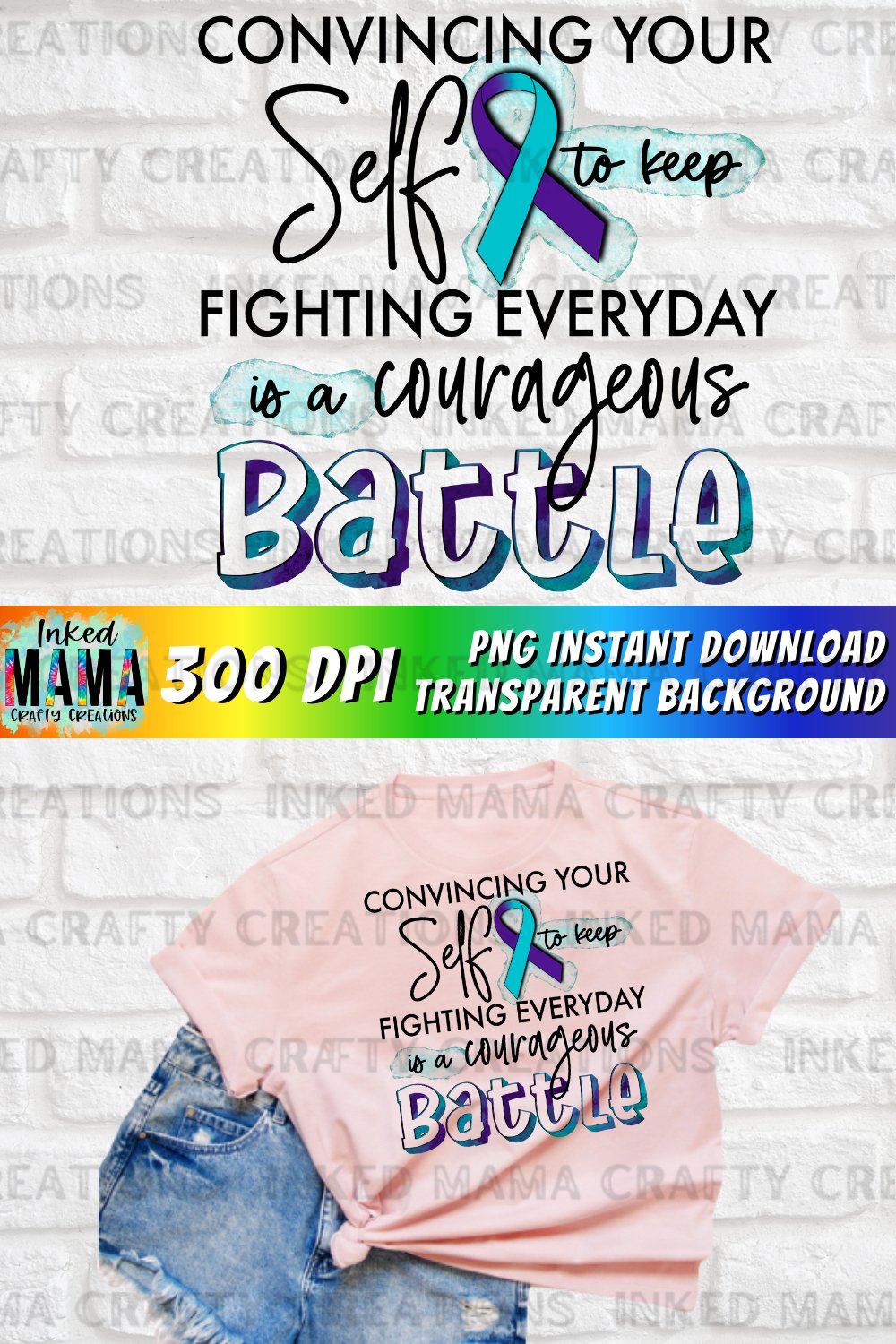 Keep fighting, courageous battle- Suicide Prevention PNG Sub